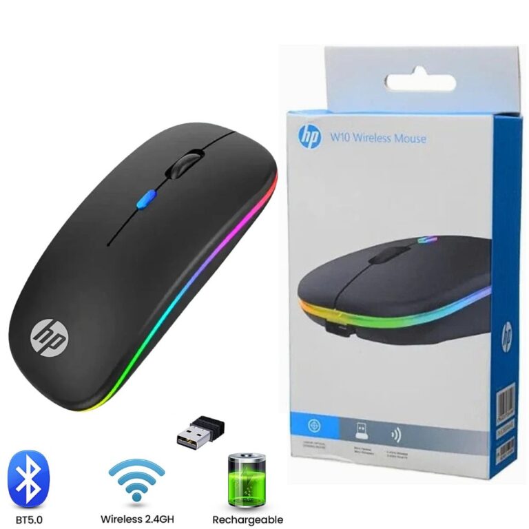 HP W10 RGB BLUETOOTH & WIRELESS MOUSE - While Geek